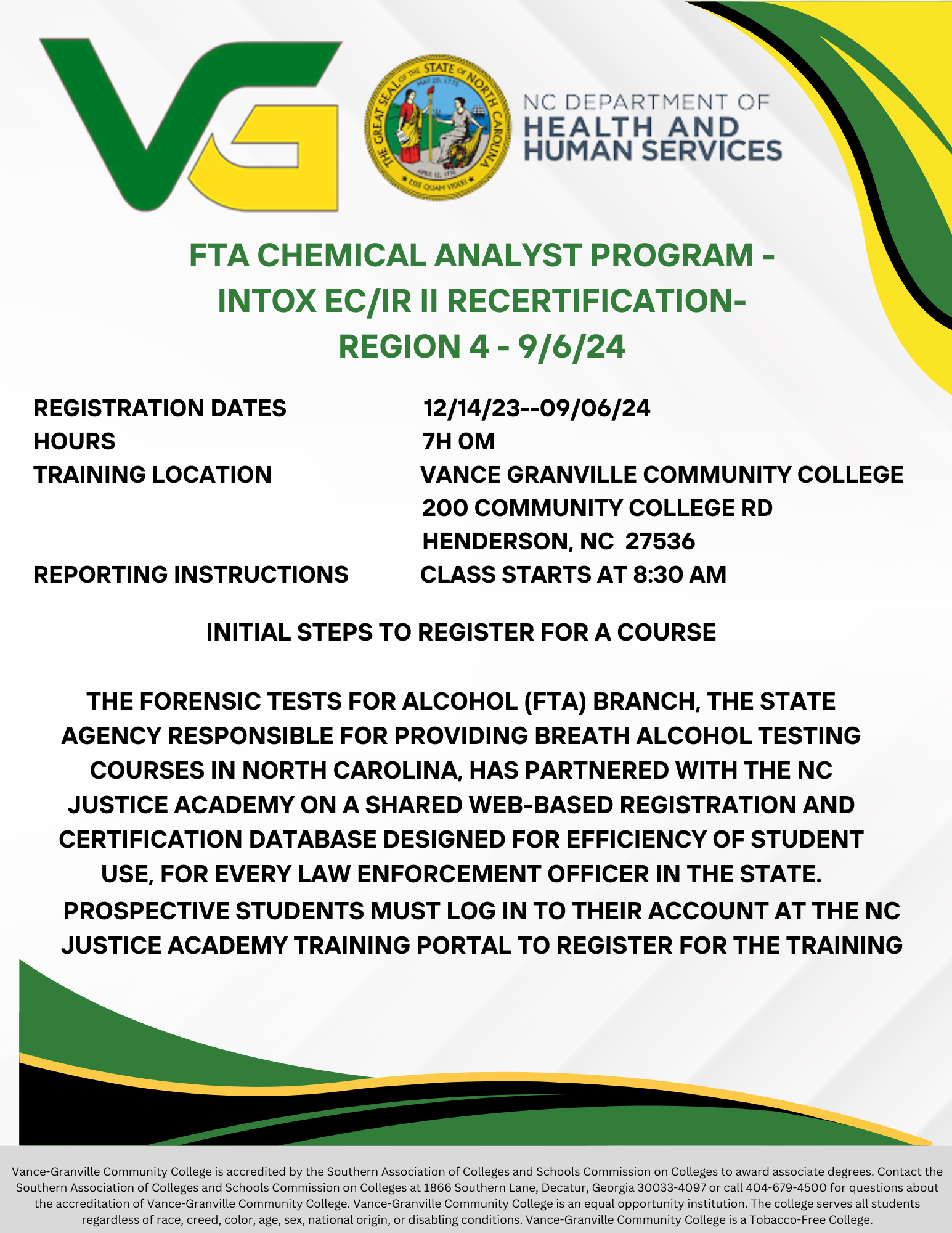 Law Enforcement Training - Vance Granville Community College