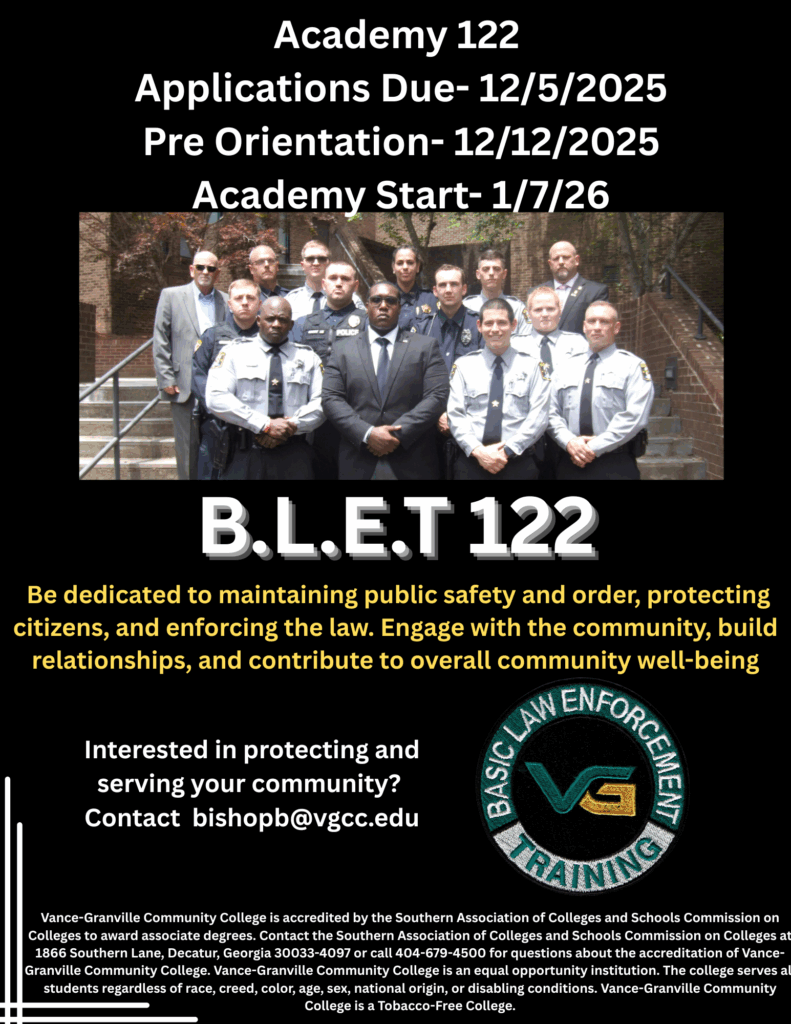 Basic Law Enforcement Training - Vance Granville Community College